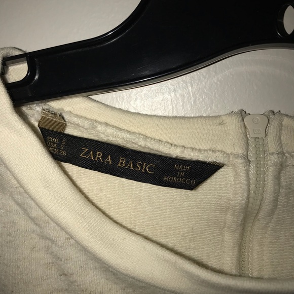 Zara | Tops | Zara Basic S Exposed Seam Zipper Sweatshirt Euc | Poshmark